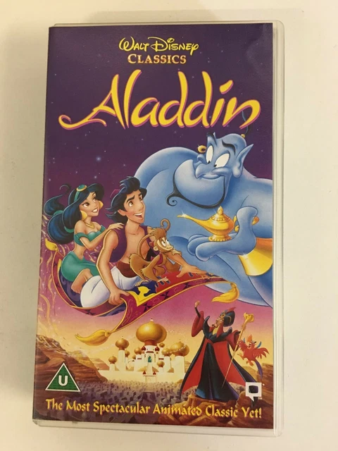 ALADDIN DISNEY CLASSIC Vintage Kids VHS Video Cassette Tape Film UK PAL £0.99 - PicClick UK